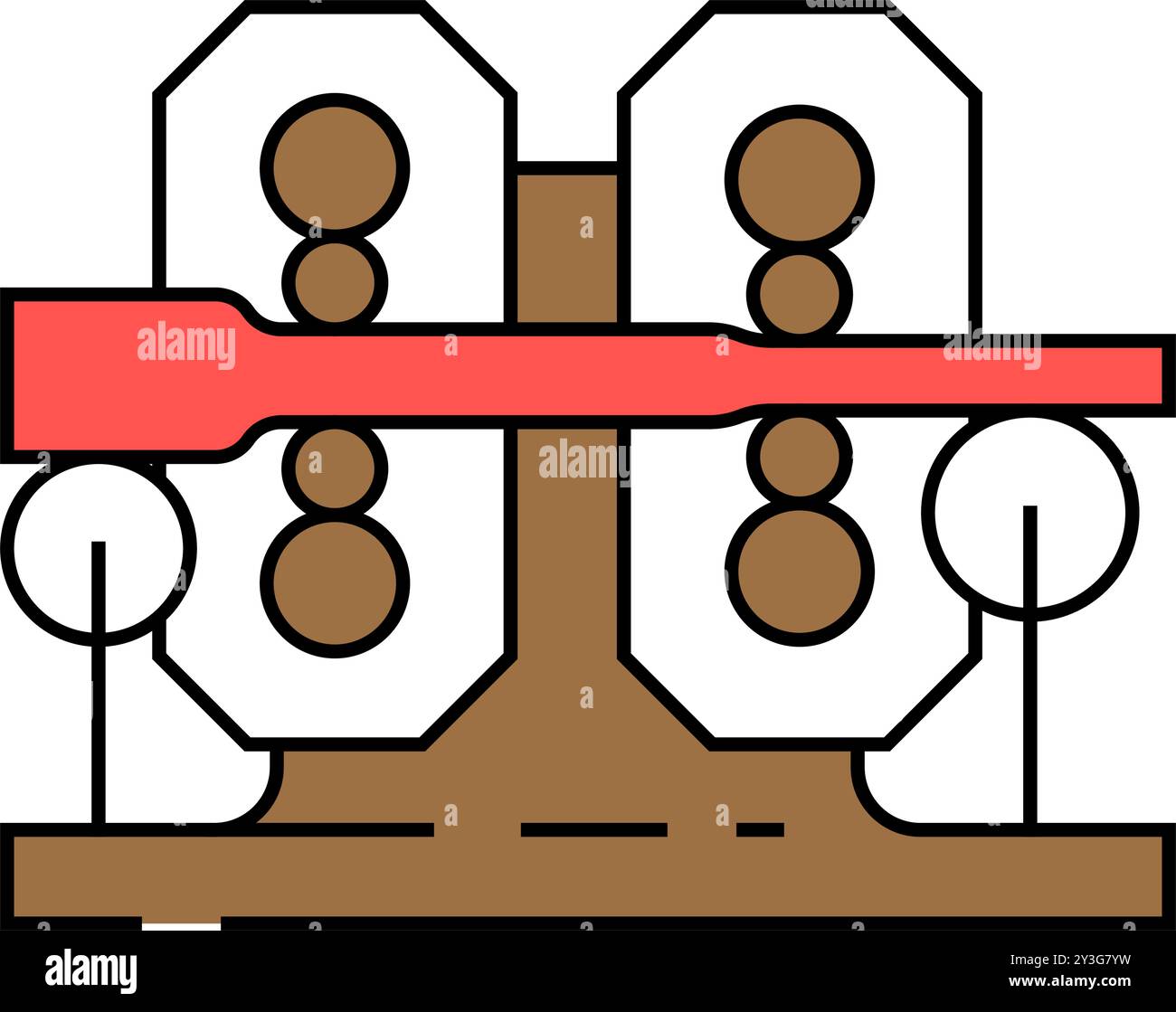 cold rolling steel production icon color illustration Stock Vector ...