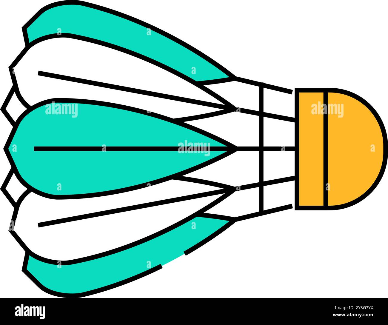 shuttlecock game icon color illustration Stock Vector Image & Art - Alamy