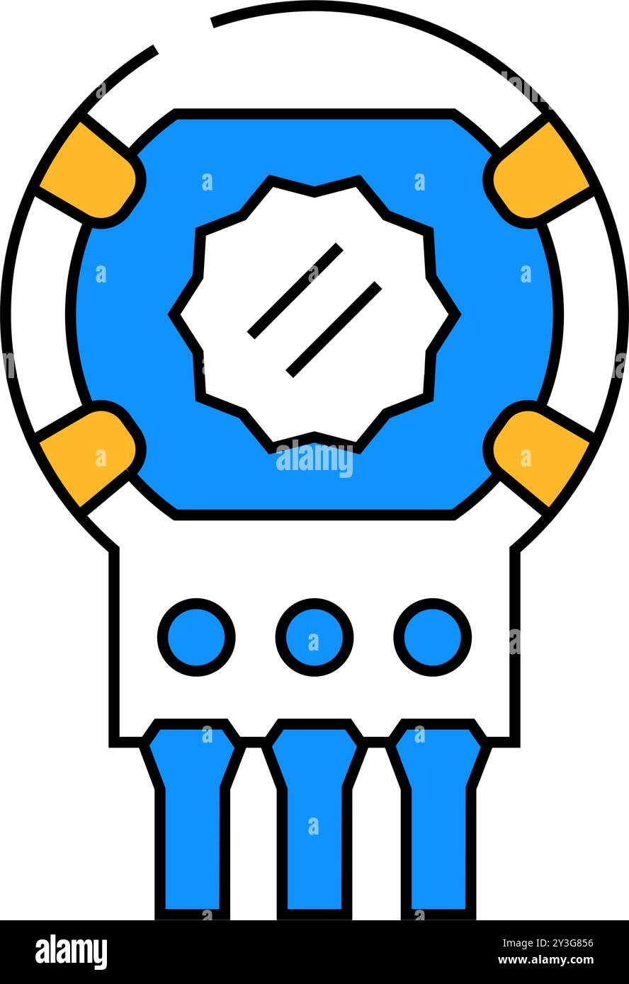 potentiometer electronic component icon color illustration Stock Vector ...