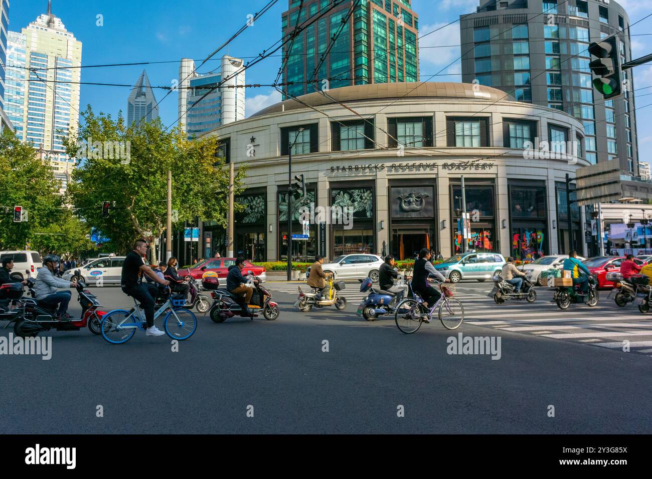 Shanghai, China, Street Scene, Crowd People, Chinese Female Teenagers ...