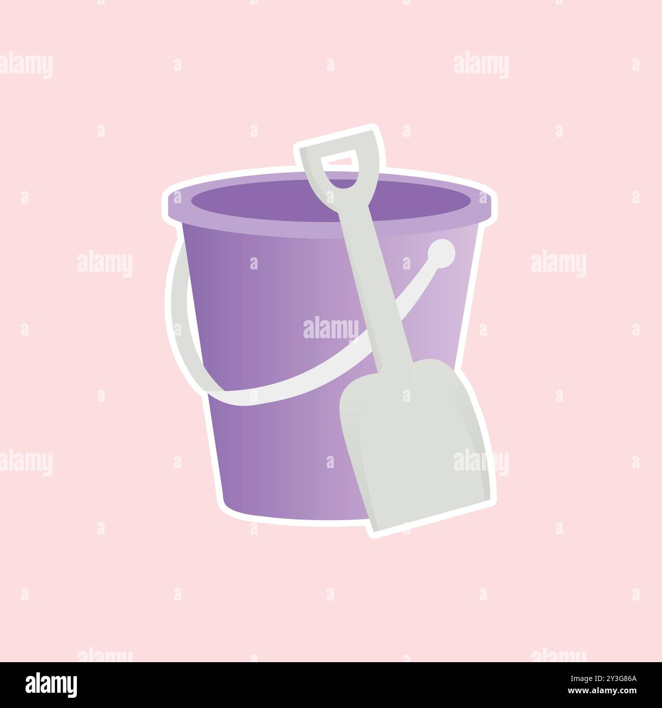 A sand bucket on white background illustration, vector illustration of ...