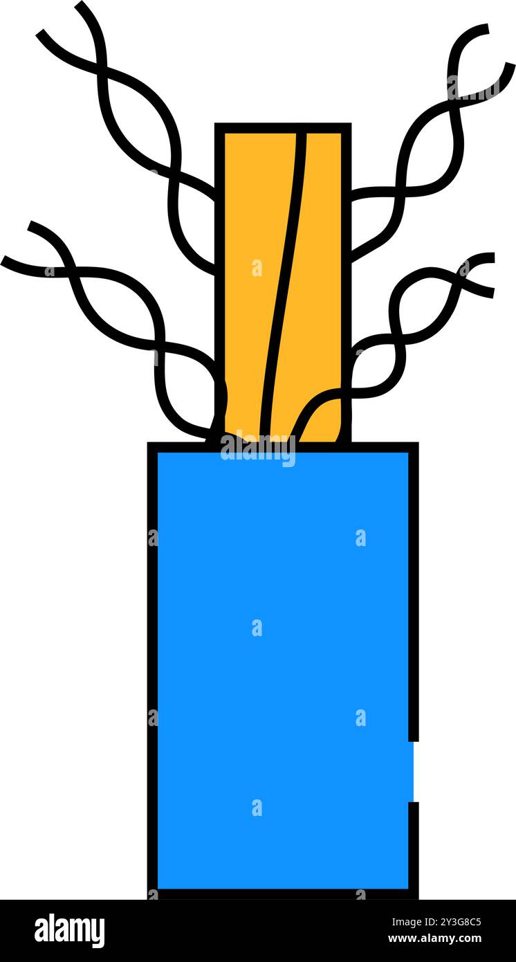 twisted pair cable icon color illustration Stock Vector Image & Art - Alamy