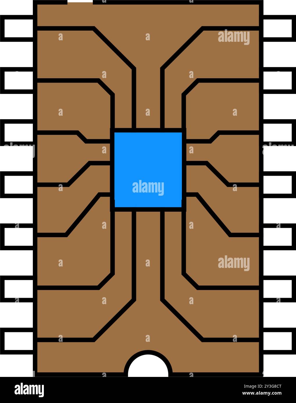 ic chip electronic component icon color illustration Stock Vector Image ...