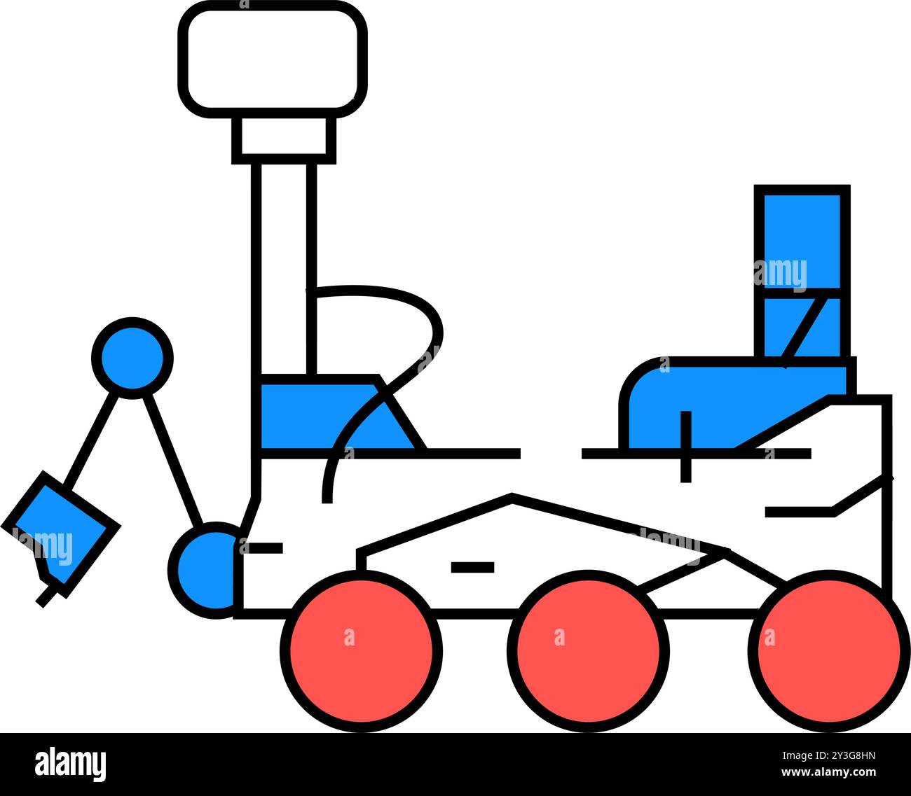 mars rover planet icon color illustration Stock Vector Image & Art - Alamy