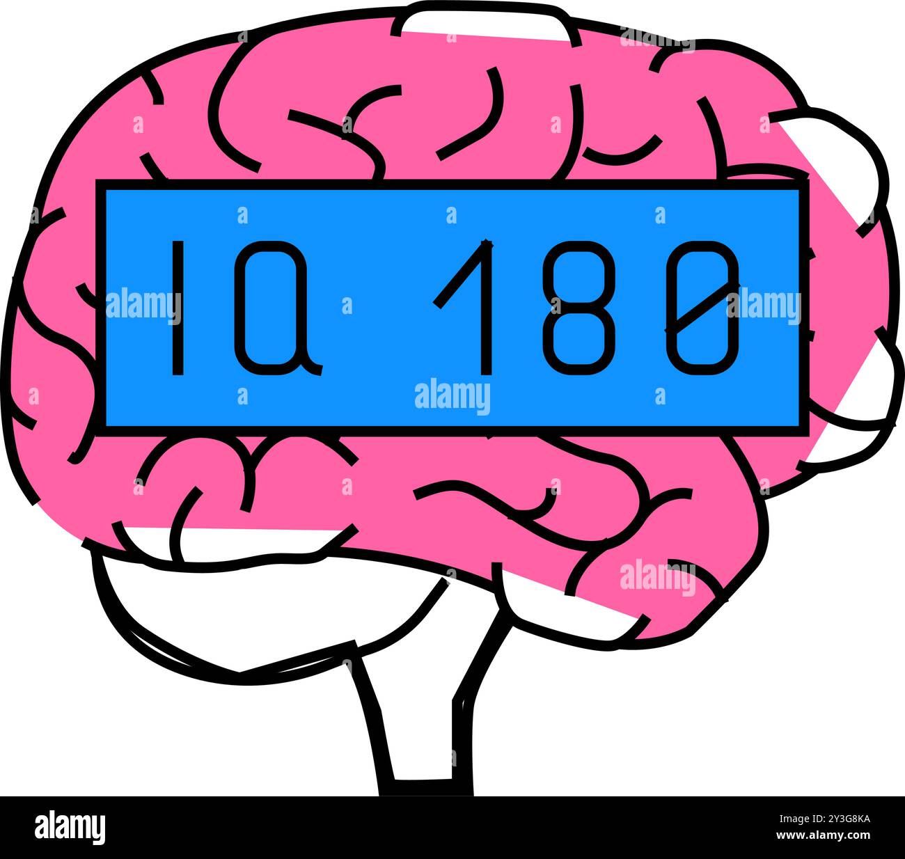 genius brain icon color illustration Stock Vector Image & Art - Alamy
