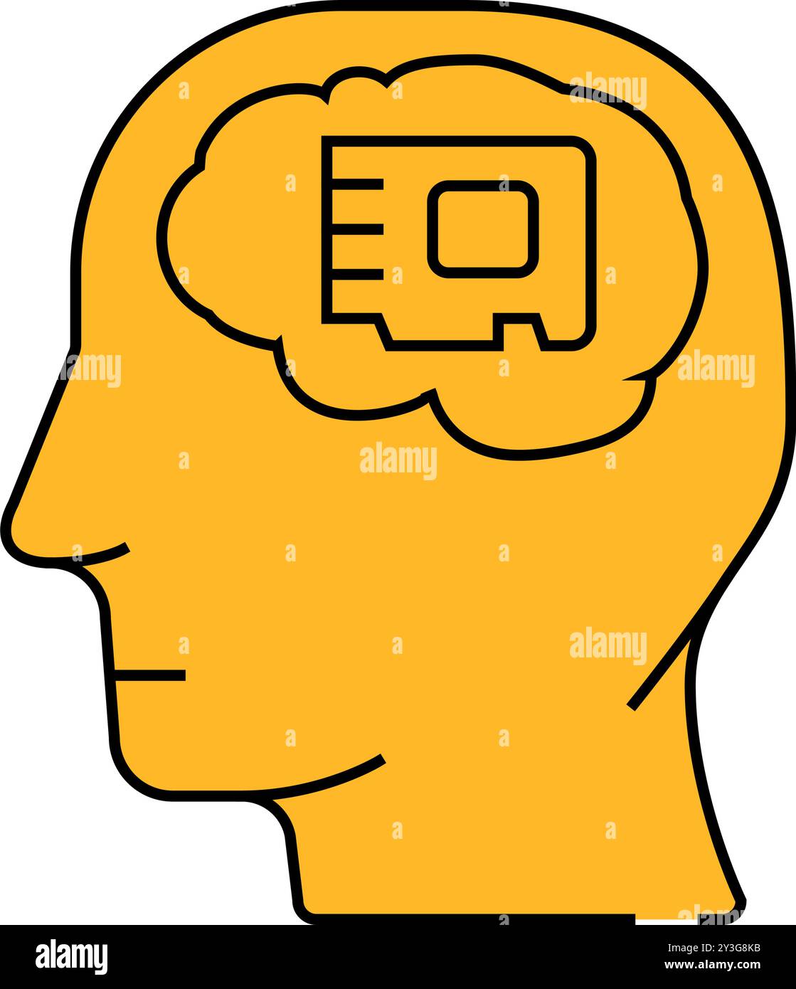 memory brain icon color illustration Stock Vector Image & Art - Alamy