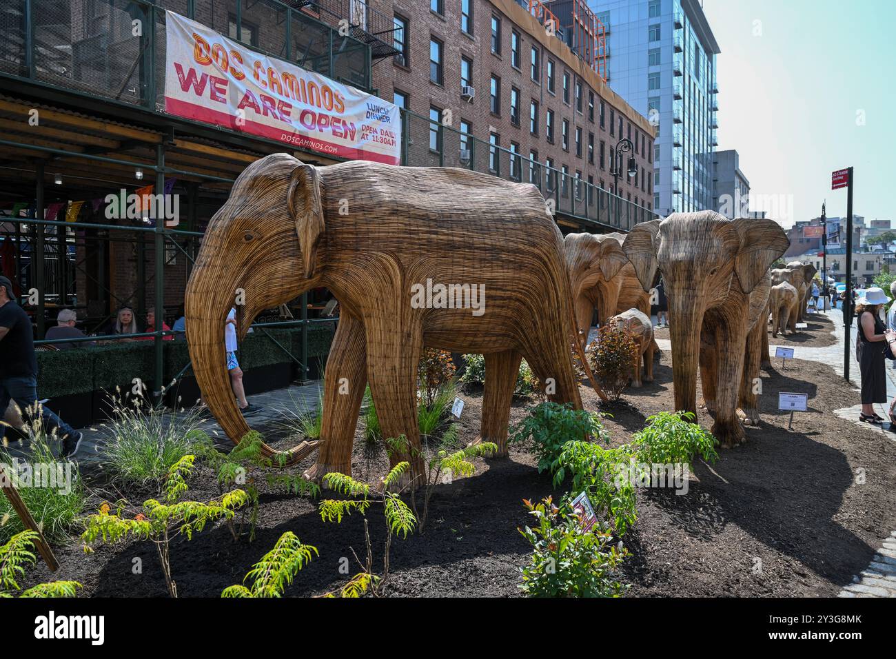 Life-size elephant sculptures are seen during the "Great Elephant ...