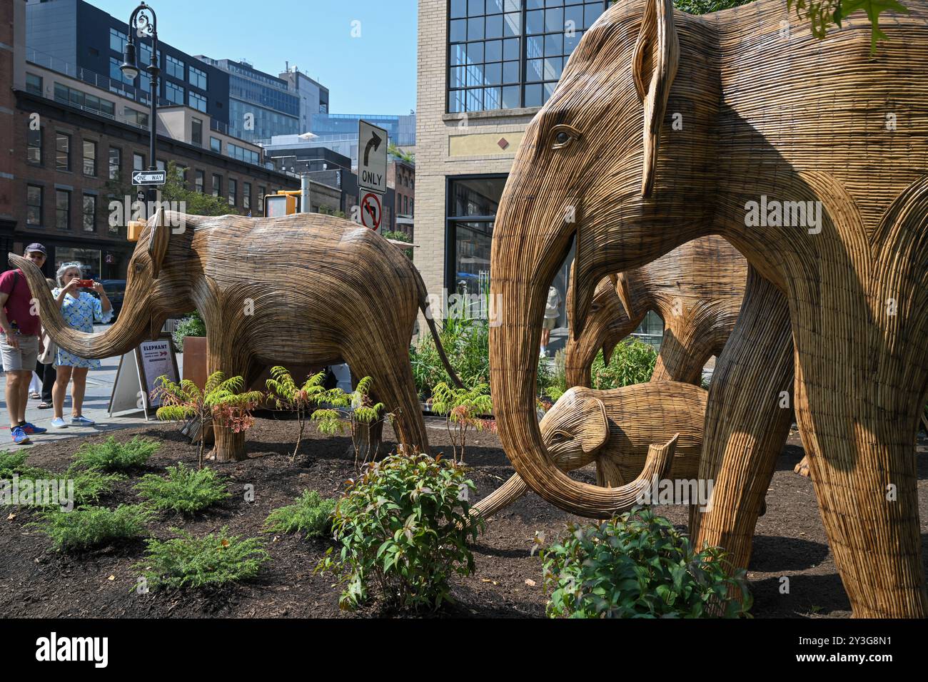 Life-size elephant sculptures are seen during the "Great Elephant ...