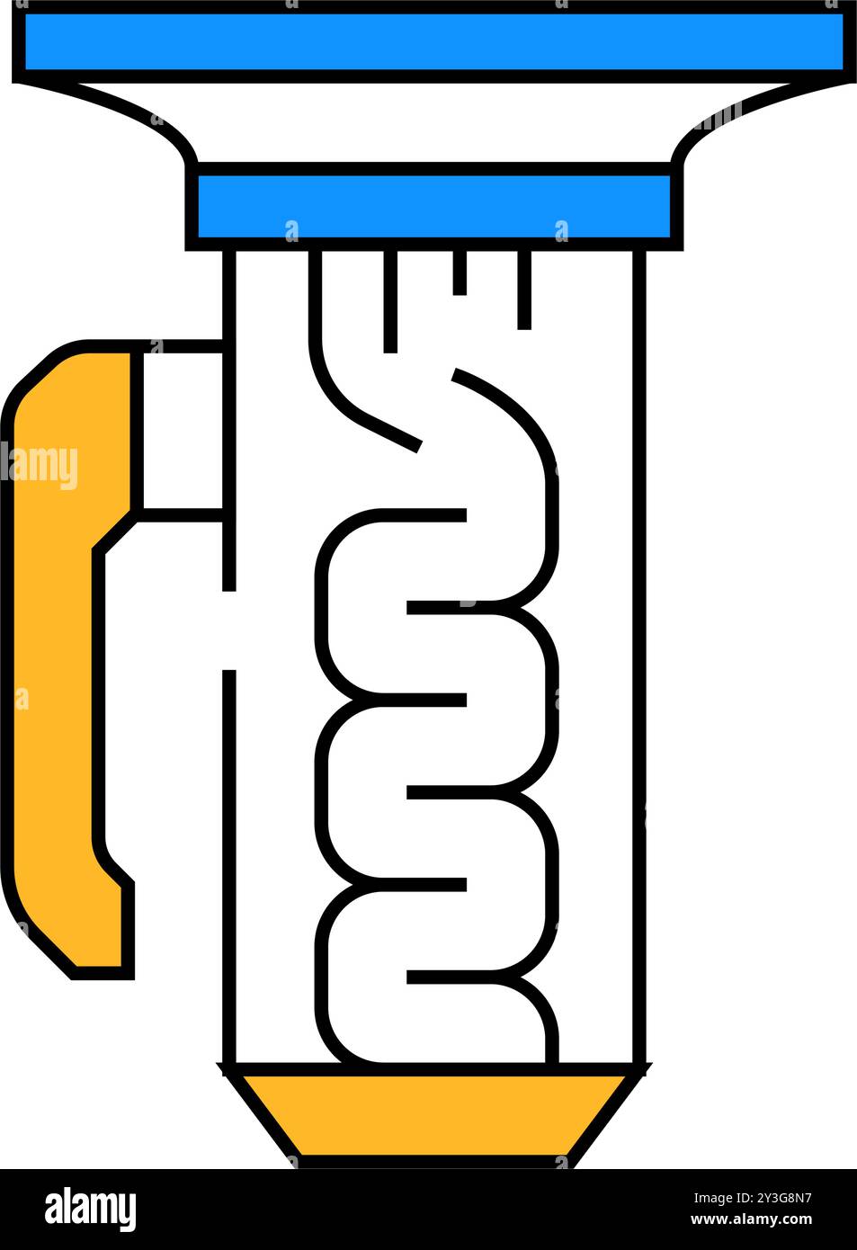 scintillation detector nuclear energy icon color illustration Stock ...