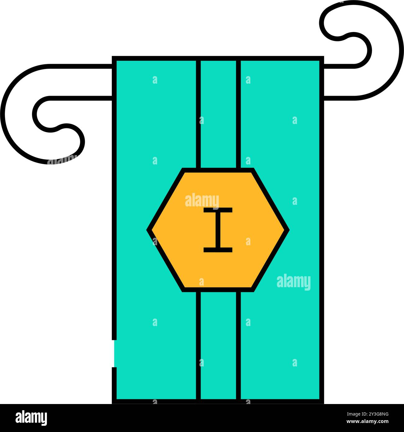 pennant flag banner icon color illustration Stock Vector Image & Art ...