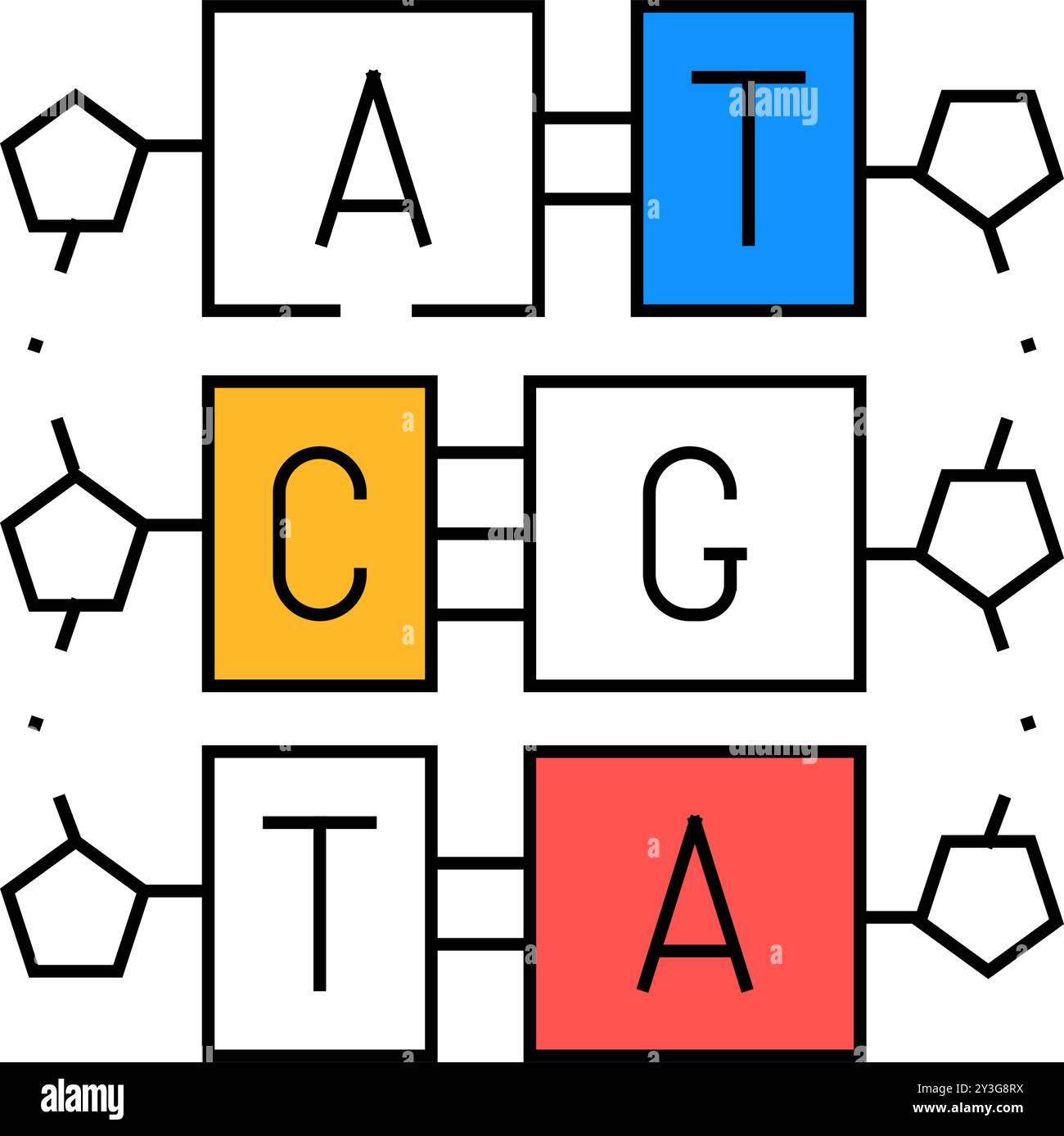 gene molecular structure icon color illustration Stock Vector Image ...