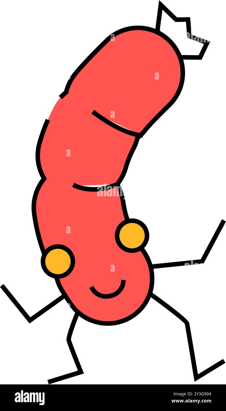 banger meat character icon color illustration Stock Vector Image & Art ...