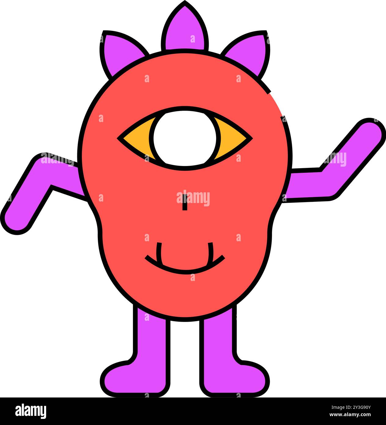 cool monster alien icon color illustration Stock Vector Image & Art - Alamy
