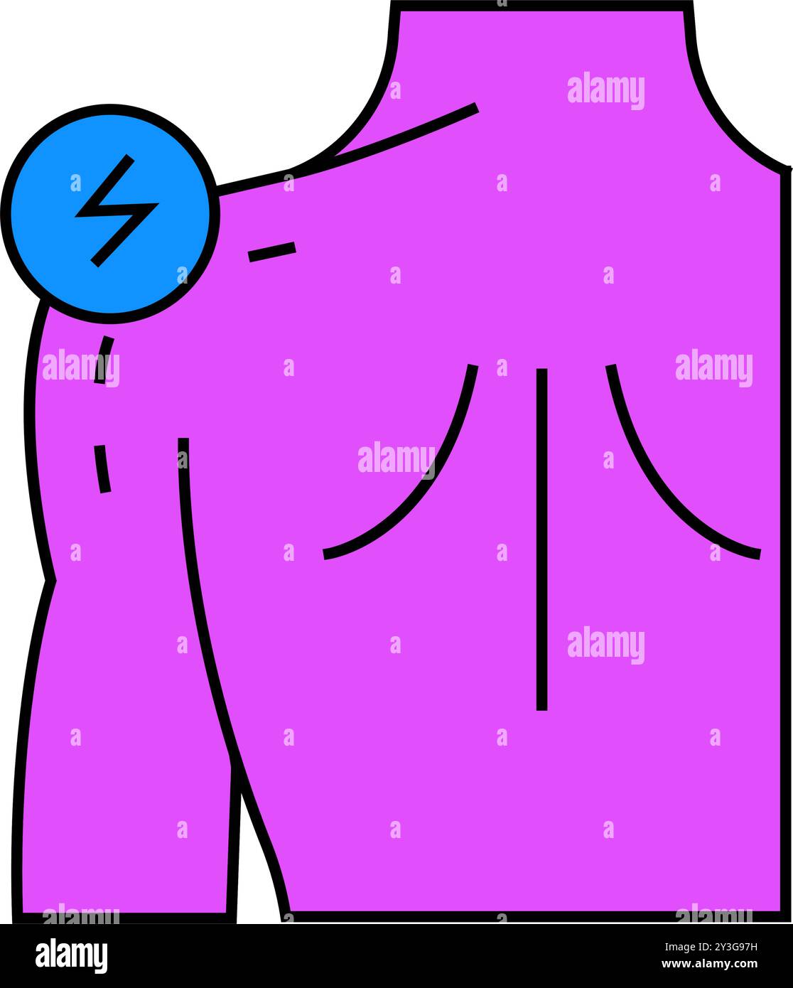 shoulder pain body ache icon color illustration Stock Vector Image ...