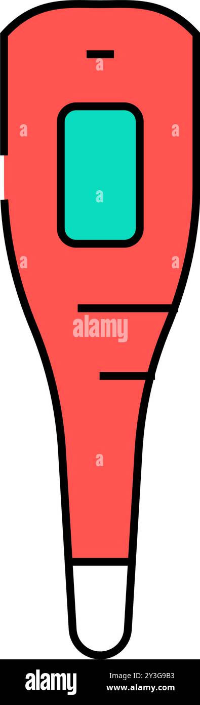 oral thermometer first aid icon color illustration Stock Vector Image ...