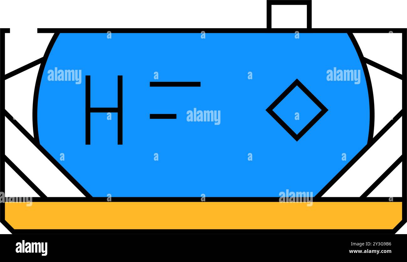 transport tank hydrogen icon color illustration Stock Vector Image ...