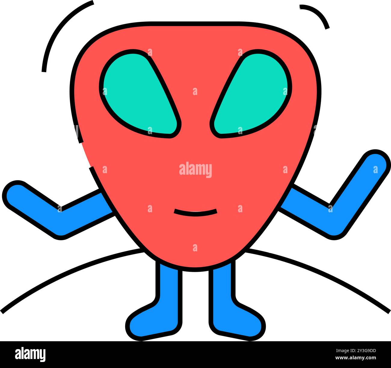 alien monster funny icon color illustration Stock Vector Image & Art ...