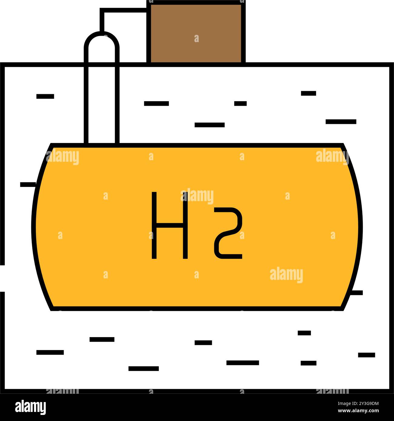 underground storage hydrogen icon color illustration Stock Vector Image ...