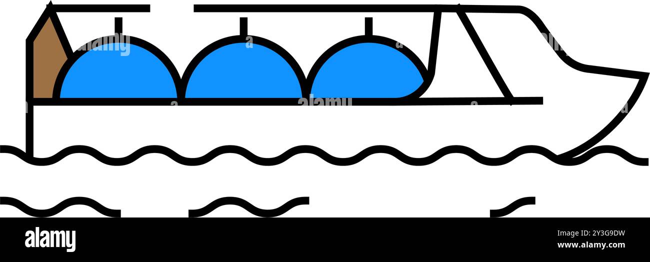 gas hydrogen carrier ship icon color illustration Stock Vector Image ...