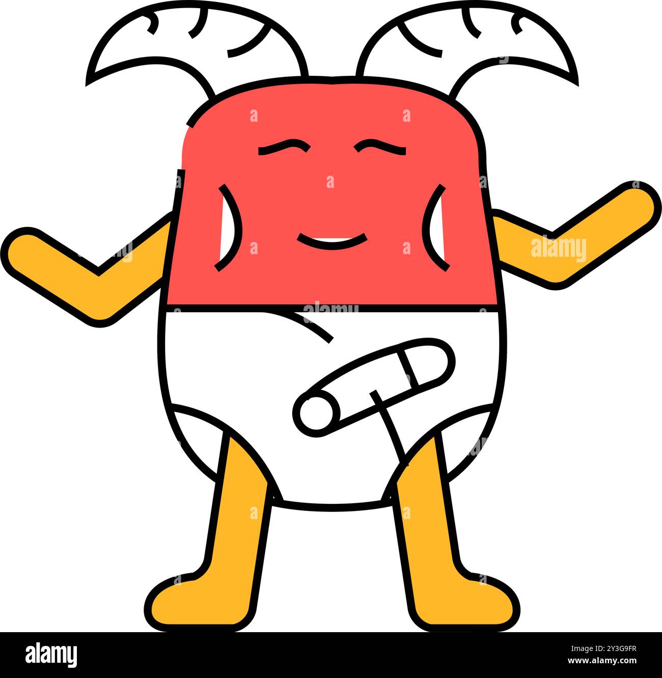 little monster cute icon color illustration Stock Vector Image & Art ...