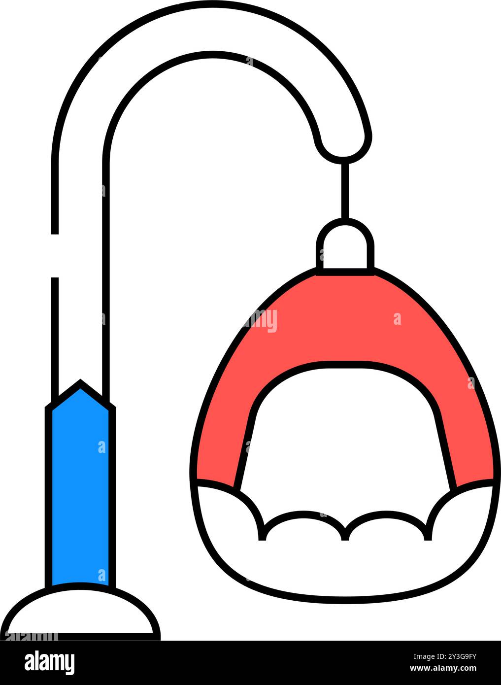 hanging chair design furniture icon color illustration Stock Vector ...