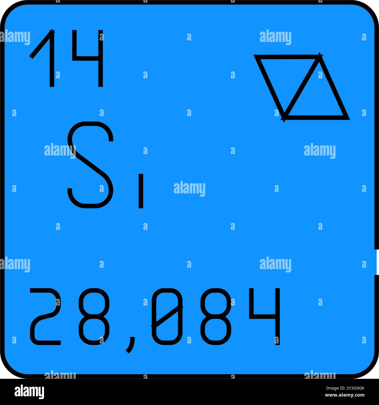 silicon chemical element icon color illustration Stock Vector Image ...