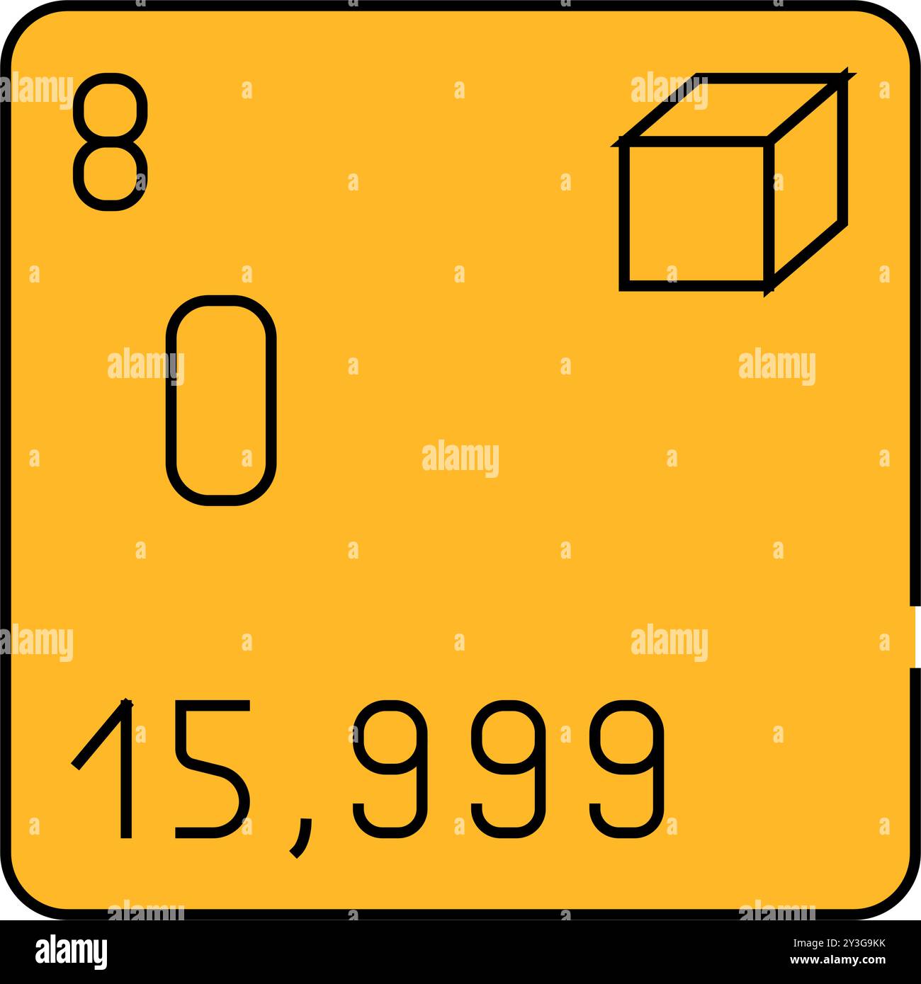 oxygen chemical element icon color illustration Stock Vector Image ...