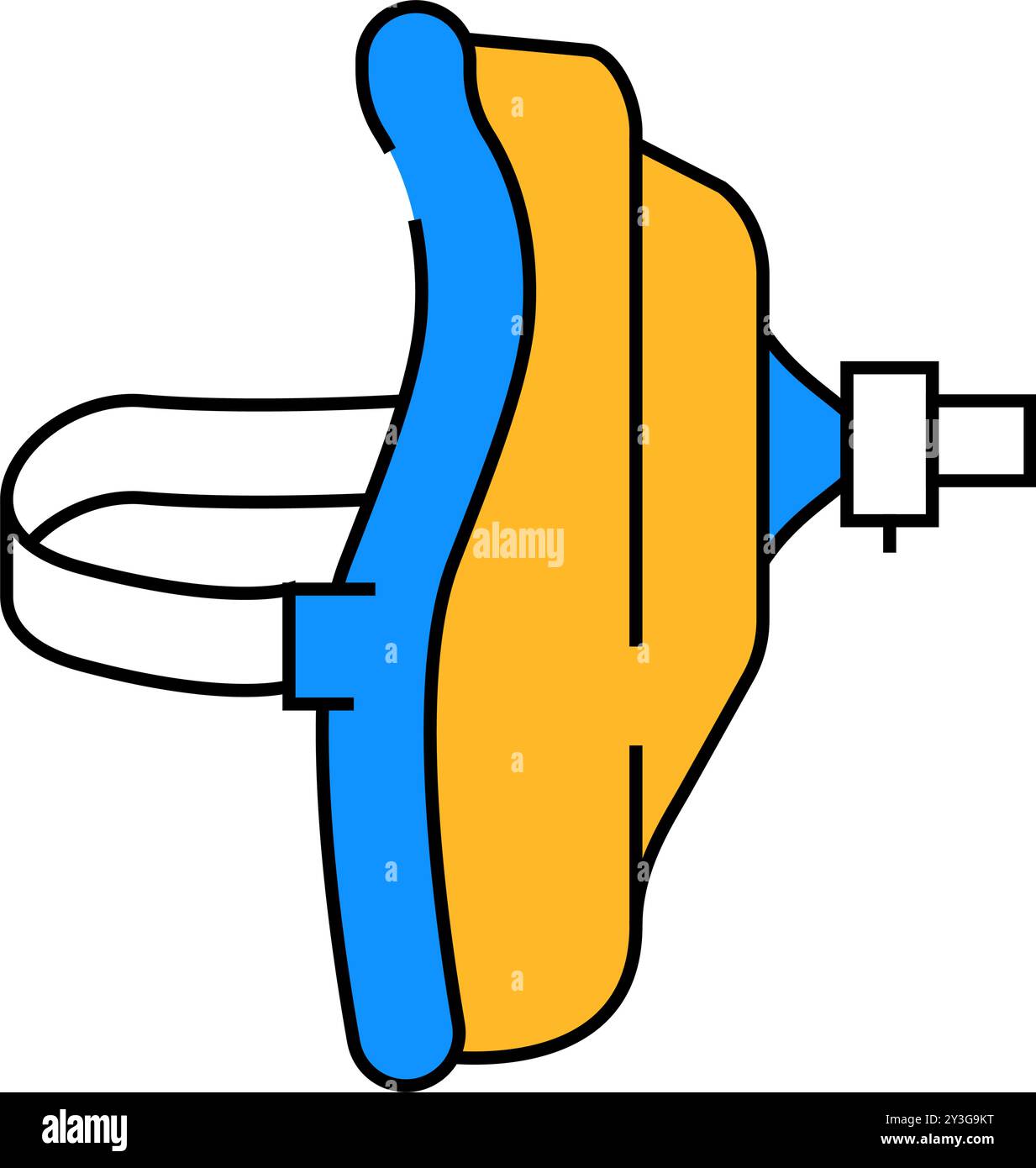 breathing barrier first aid icon color illustration Stock Vector Image ...