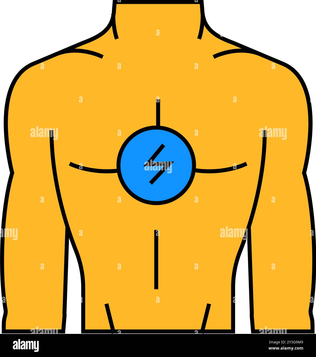 chest pain body ache icon color illustration Stock Vector Image & Art ...