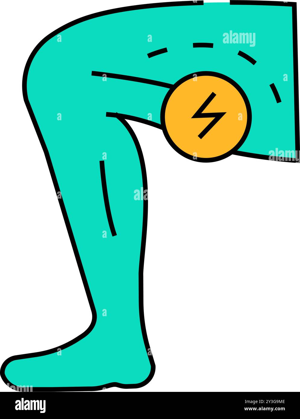 thigh pain body ache icon color illustration Stock Vector Image & Art ...