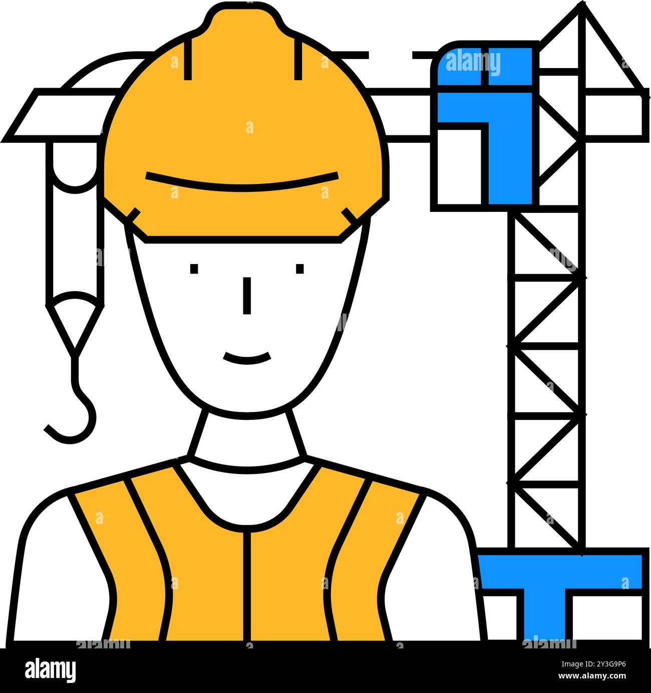 civil engineer worker icon color illustration Stock Vector Image & Art ...