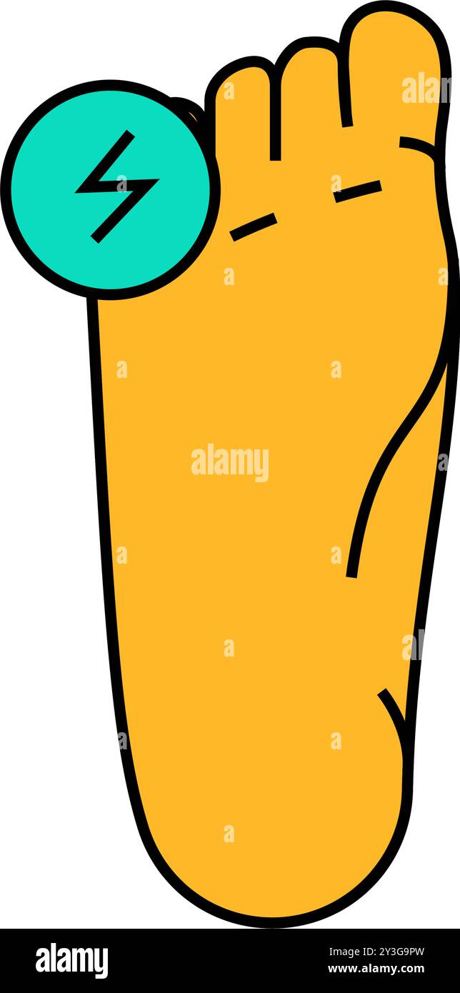 toe pain body ache icon color illustration Stock Vector Image & Art - Alamy