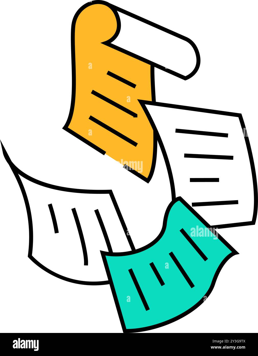 fly paper document icon color illustration Stock Vector Image & Art - Alamy