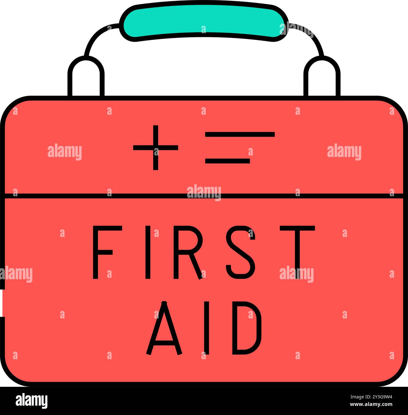 first aid kit box icon color illustration Stock Vector Image & Art - Alamy
