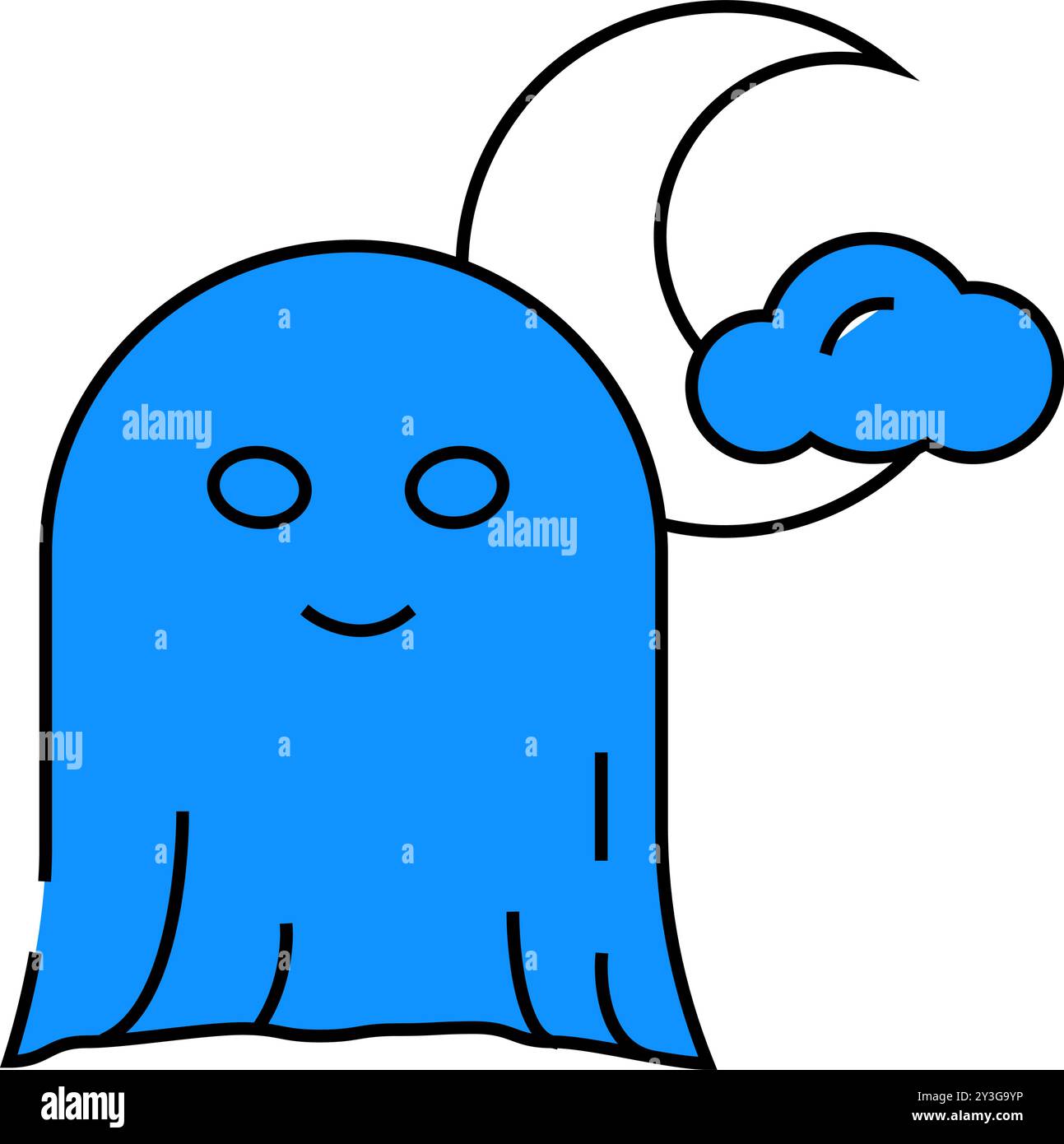 night ghost icon color illustration Stock Vector Image & Art - Alamy