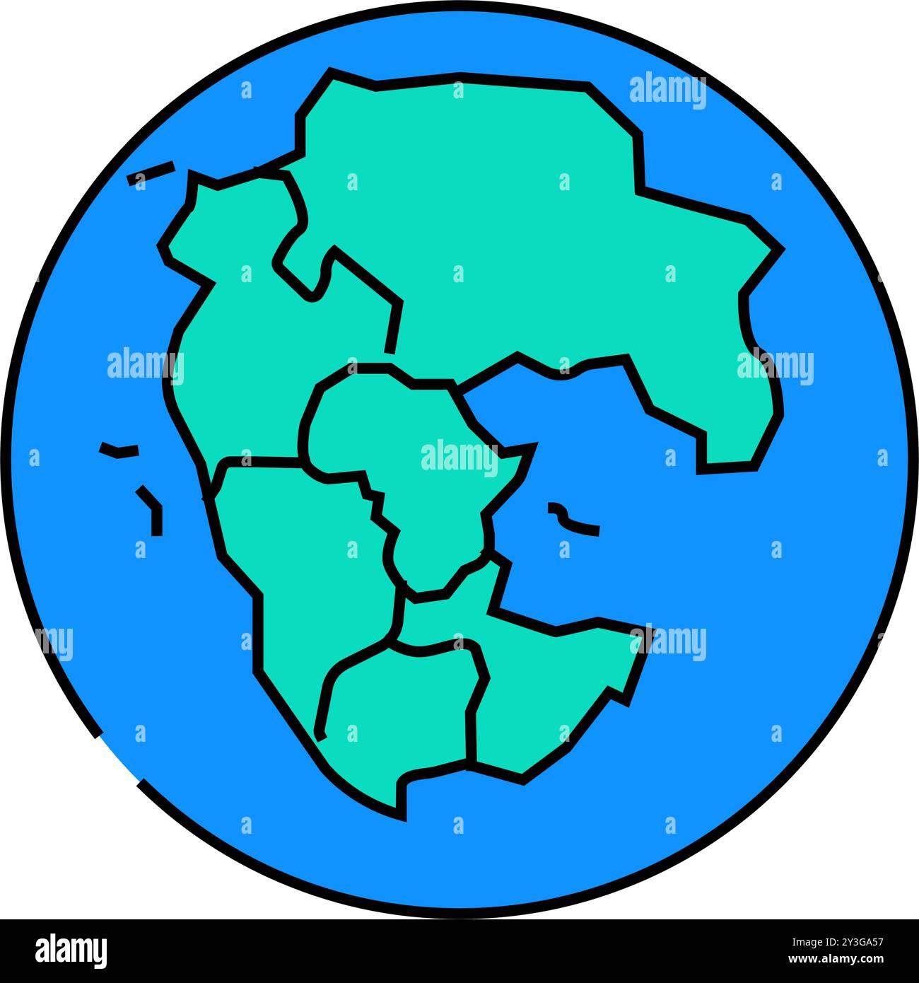 Pangaea map hi-res stock photography and images - Alamy