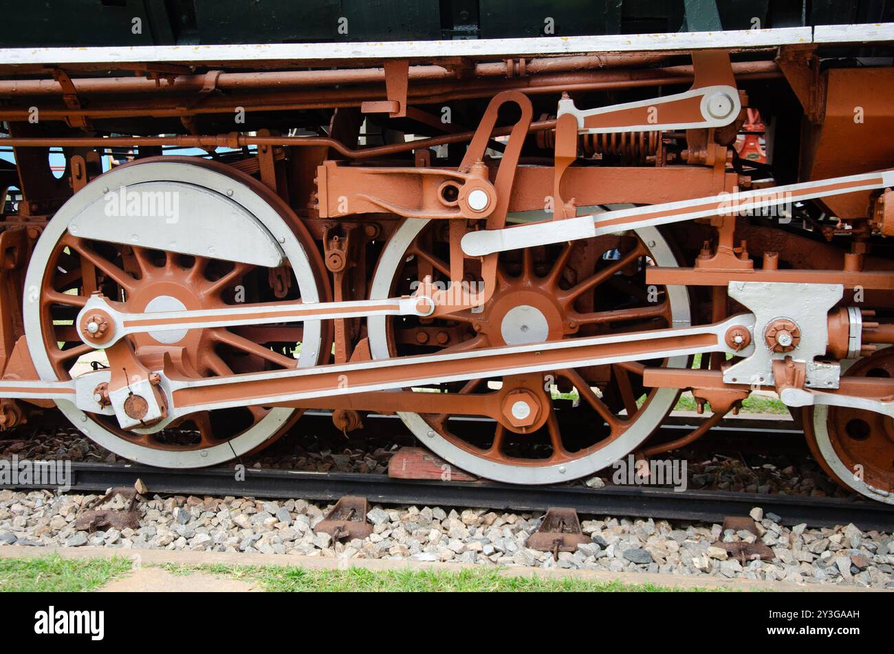 Drive part of a locomotive steam engine Stock Photo - Alamy