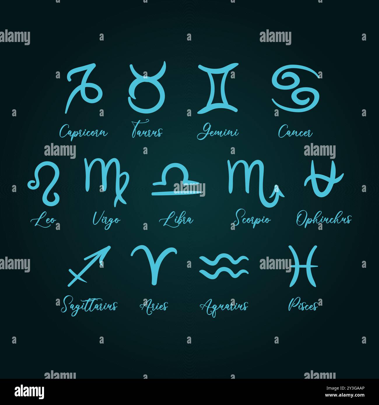 An artistic and visually captivating representation of various zodiac ...