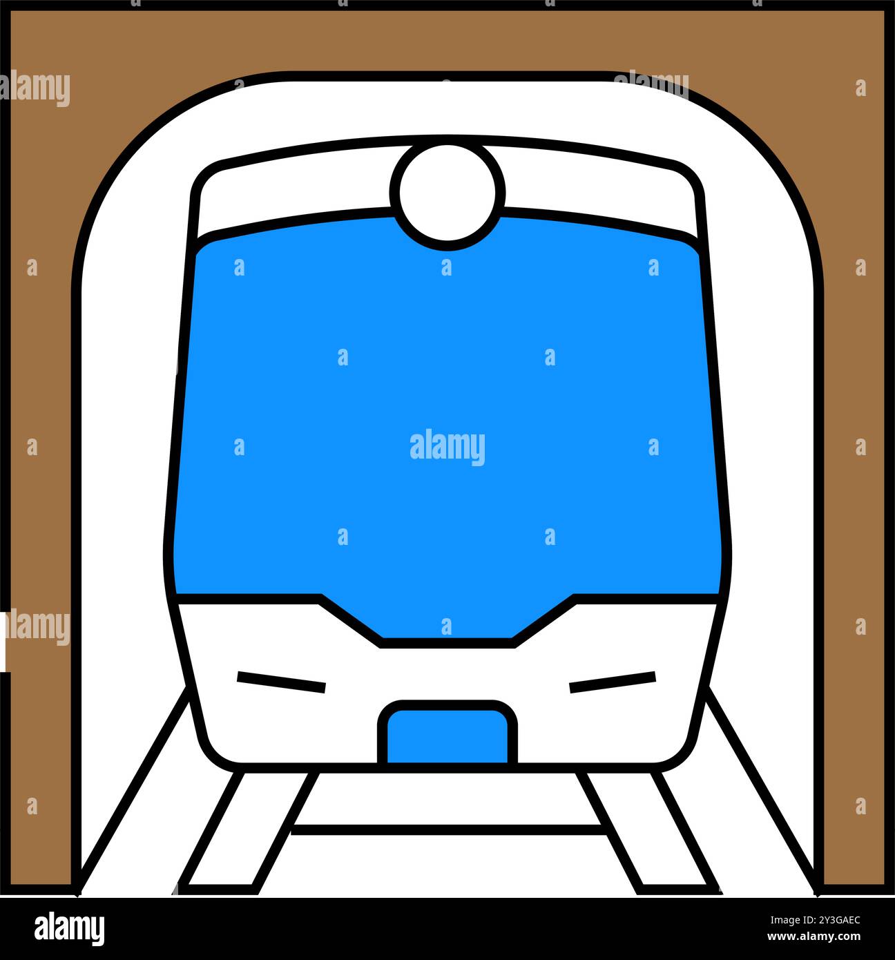 metro subway transport vehicle icon color illustration Stock Vector ...