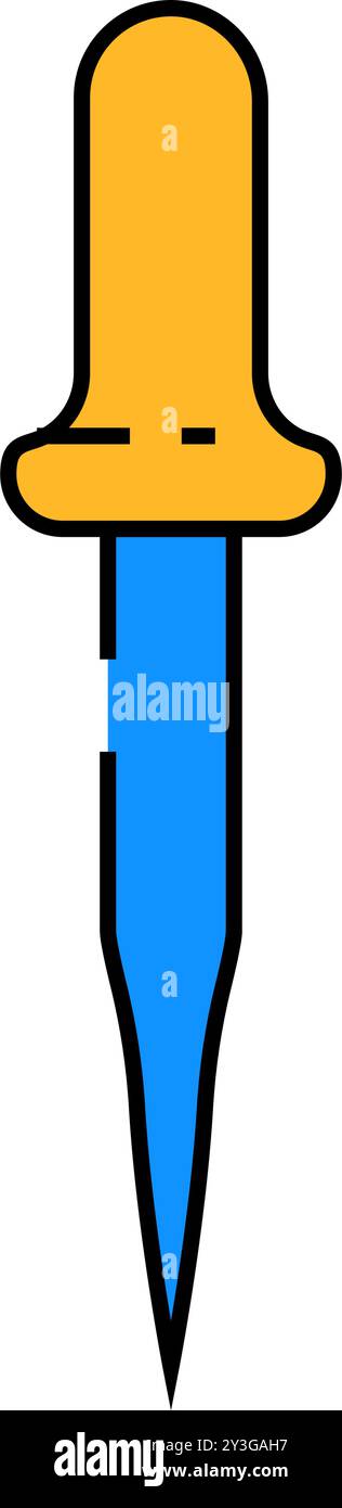 dropper bulb chemical glassware lab icon color illustration Stock ...