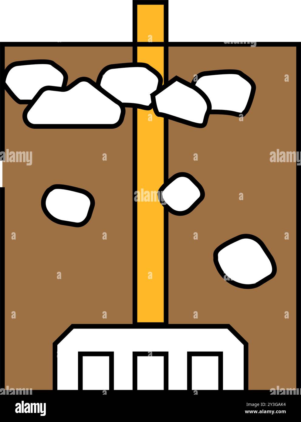 slurry tanks sulfide copper ore icon color illustration Stock Vector ...