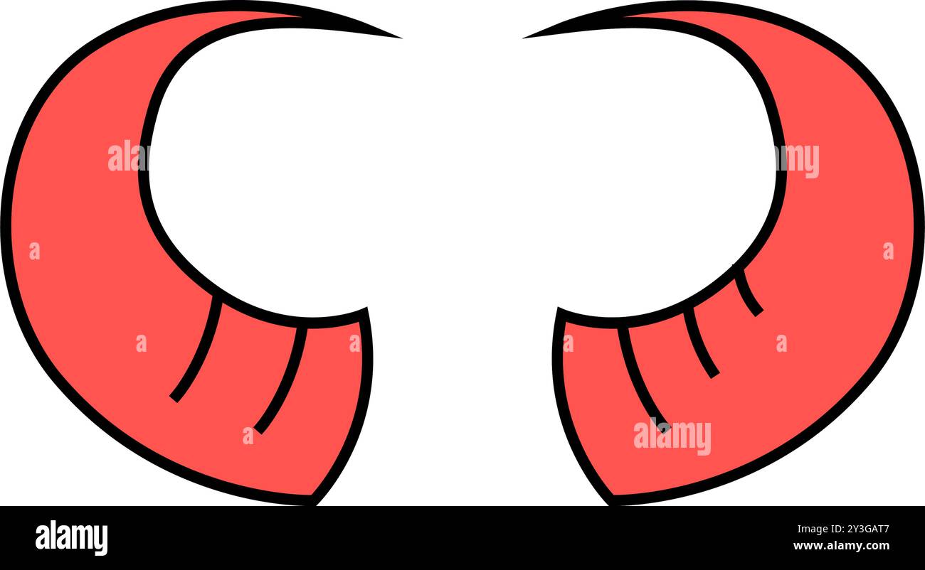 bull horn animal icon color illustration Stock Vector Image & Art - Alamy