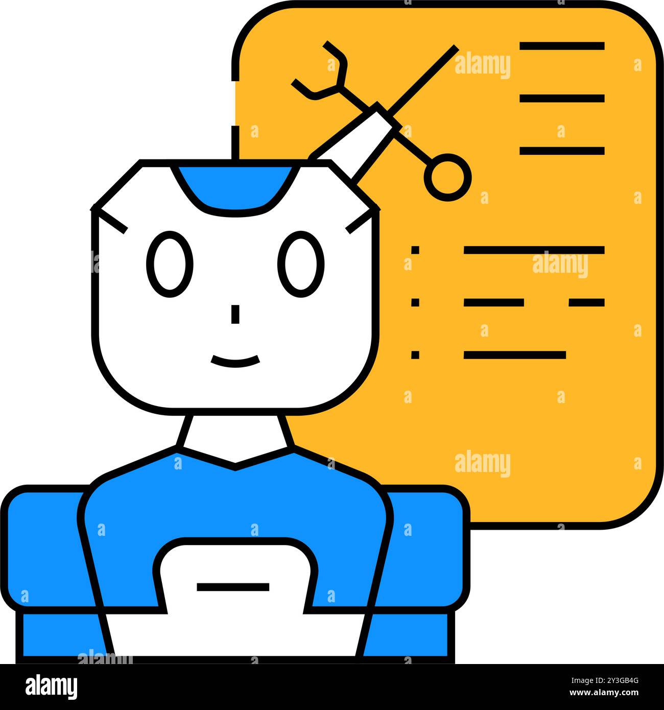 Chatbot robot color icon Cut Out Stock Images & Pictures - Alamy