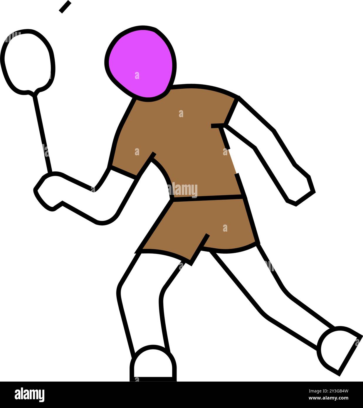 professional badminton icon color illustration Stock Vector Image & Art ...