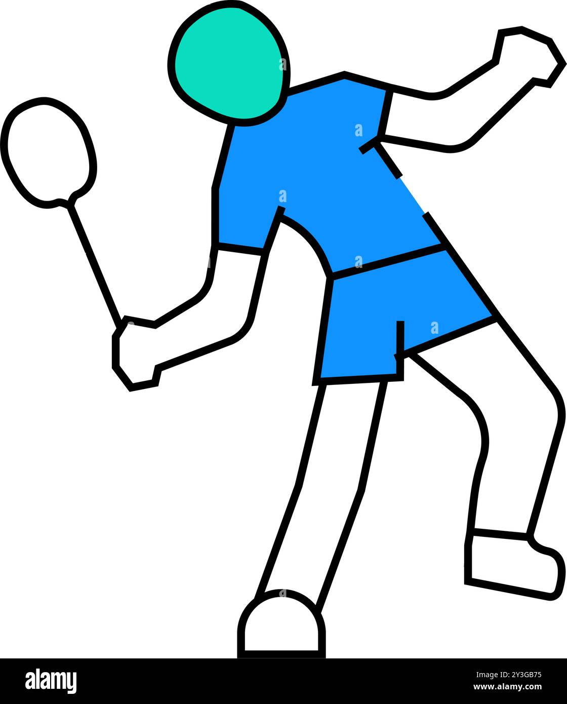 game badminton icon color illustration Stock Vector Image & Art - Alamy