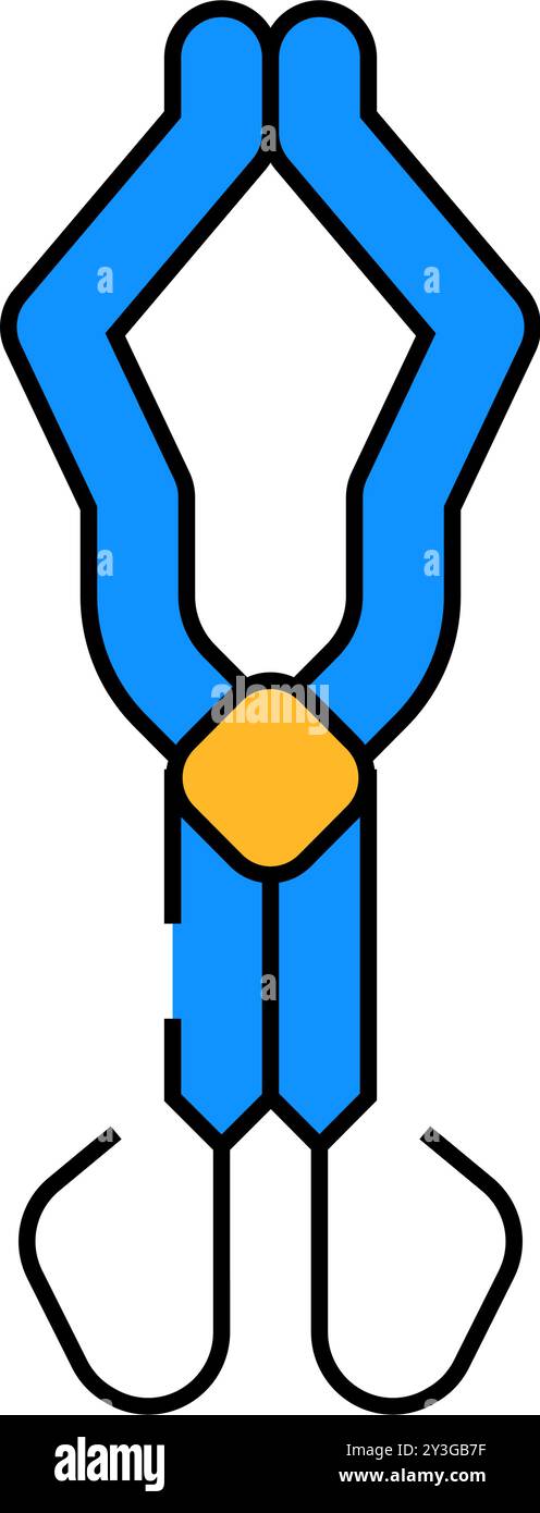 crucible tongs chemical glassware lab icon color illustration Stock ...