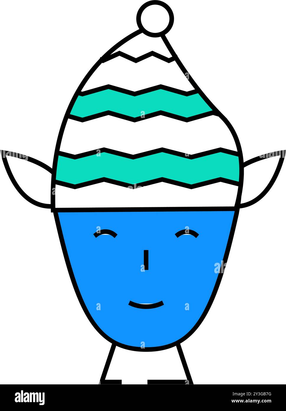 head elf funny icon color illustration Stock Vector Image & Art - Alamy