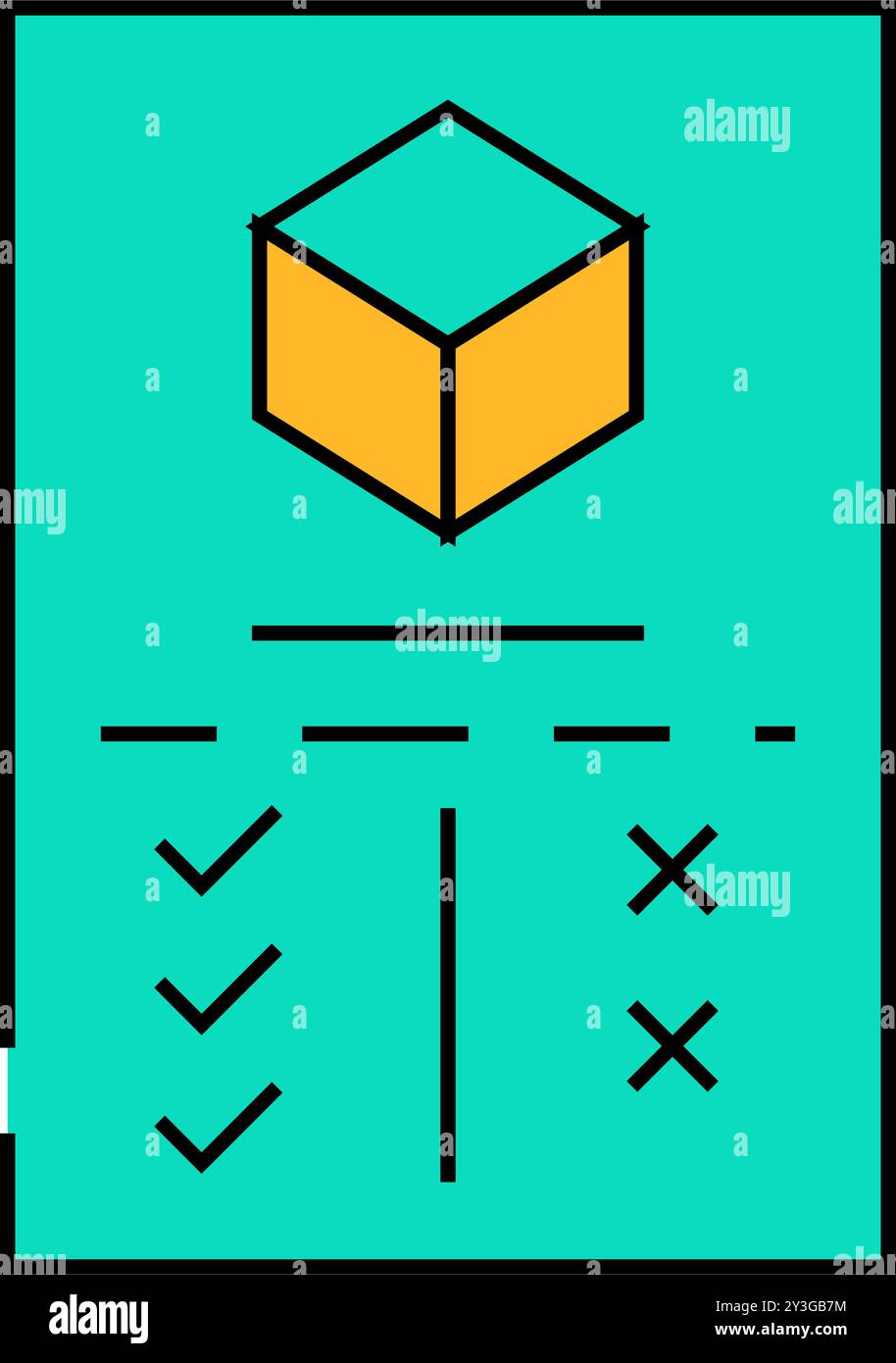 analysis plus and minus production icon color illustration Stock Vector ...