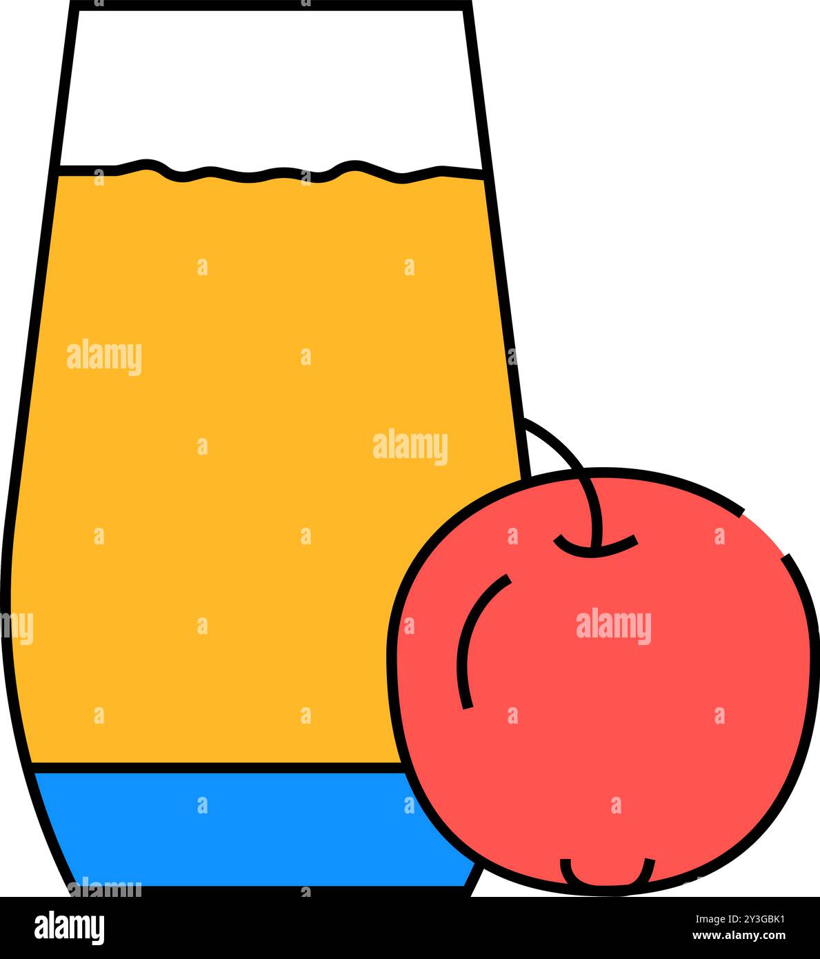 Fresh apple juice ad Stock Vector Images - Alamy