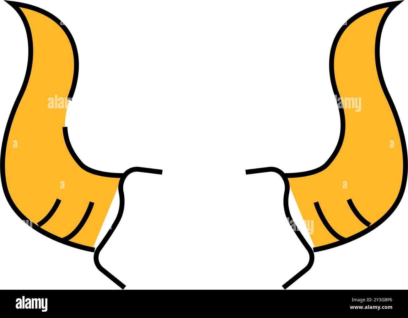 cow horn animal icon color illustration Stock Vector Image & Art - Alamy